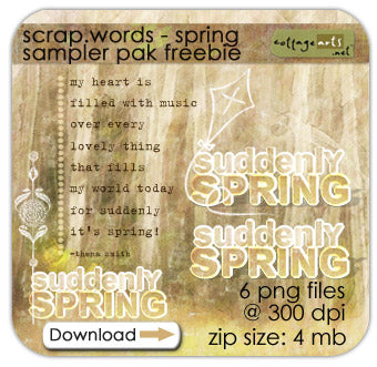 Scrap.Words Freebie – Cottage Arts
