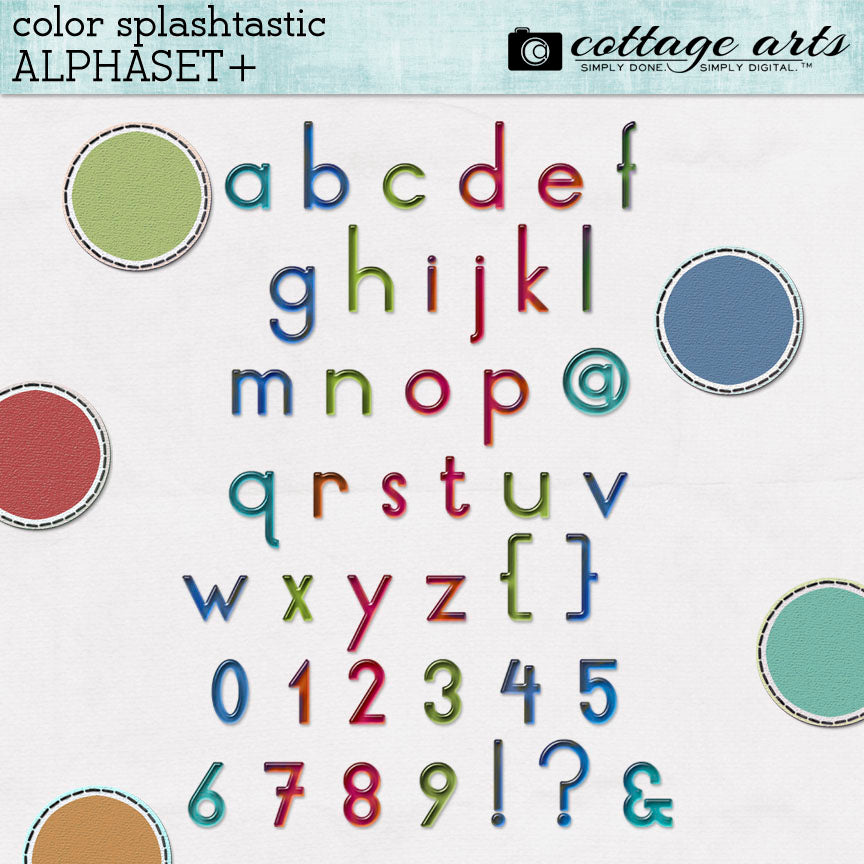 Color Splashtastic AlphaSet – Cottage Arts